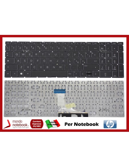 Tastiera Notebook Hp 15 Da 15 Db 15 Dr 250 255 G7 G8 Nera Con Contorno